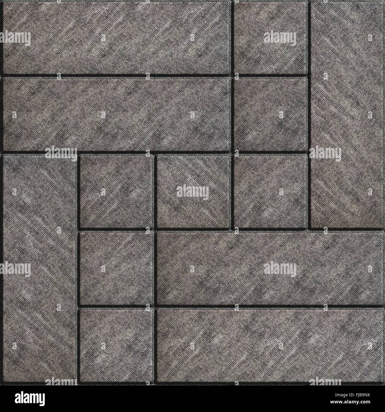 Texture of Rectangular Gray Paving Slabs with Scuffed Stock Photo - Alamy