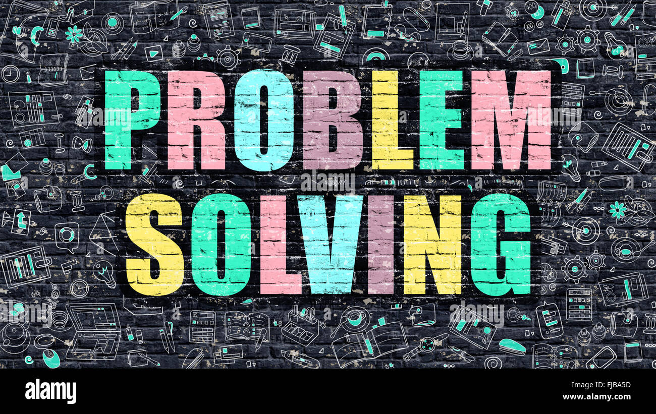 Problem Solving in Multicolor. Doodle Design Stock Photo - Alamy