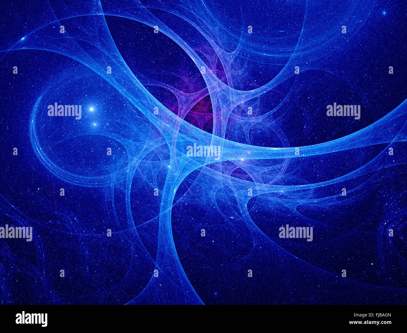 Colorful glow abstract system with rays, computer generated fractal ...