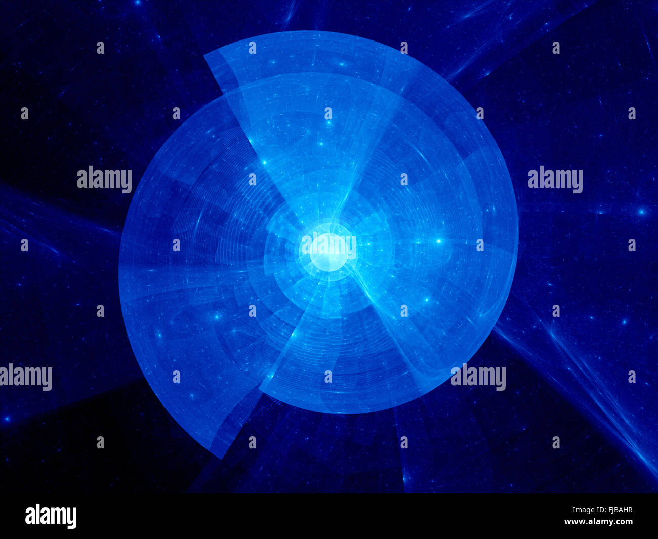 Dynamic time passing, abstract disc shape, computer generated ...