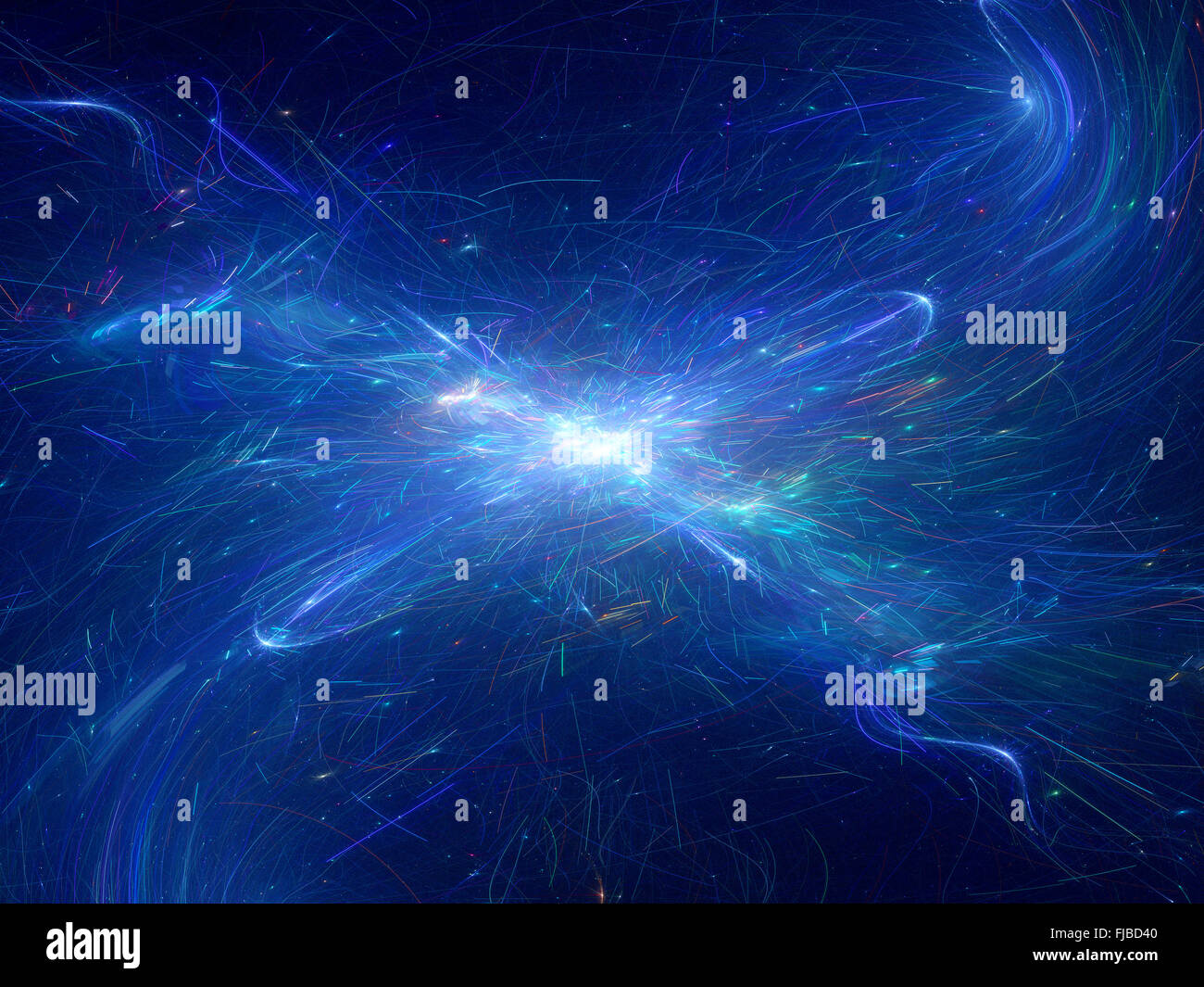 Plasma explosion in space, computer generated fractal background Stock ...