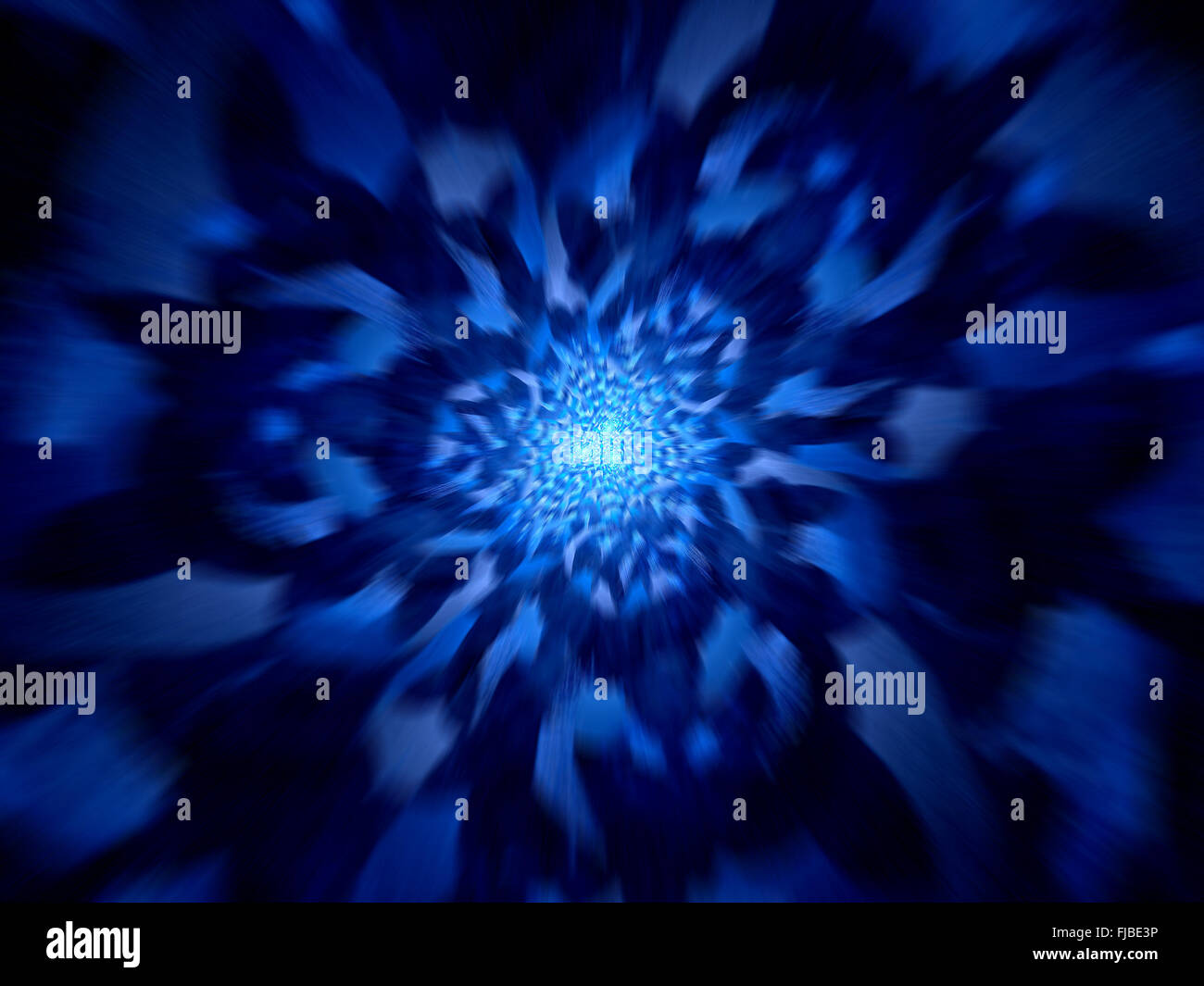 Time warp, blue abstract fractal background, computer generated Stock ...