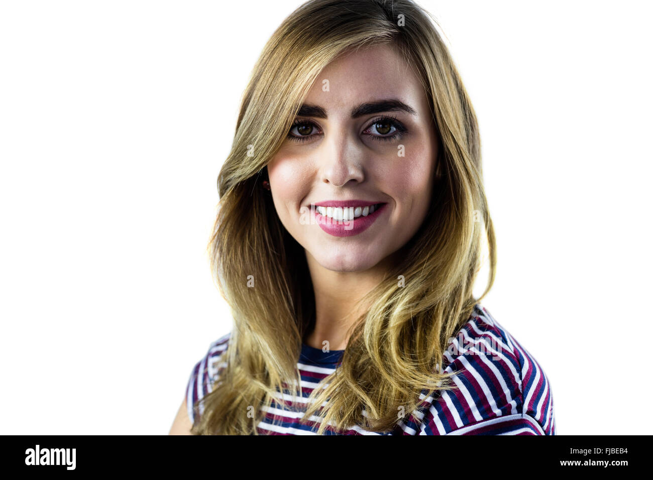 Woman smiling posing looking camera hi-res stock photography and images ...