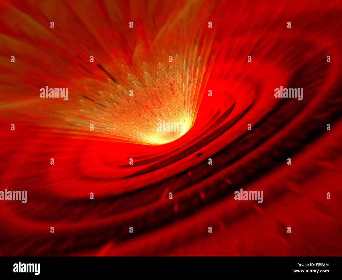 Meteor impact shockwave, computer generated fractal background Stock ...