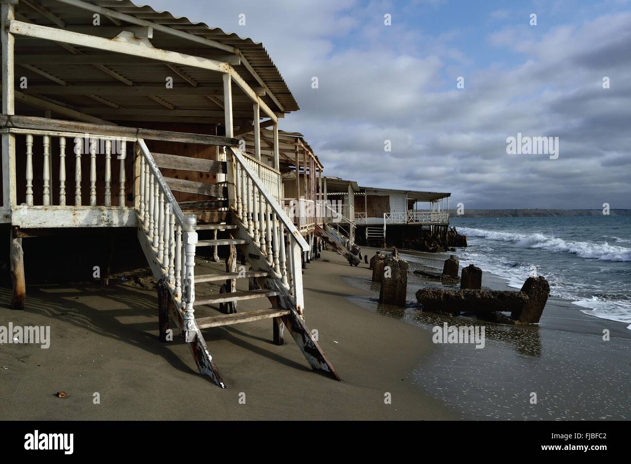 Traditional house - Beach in COLAN. Department of Piura .PERU Stock ...