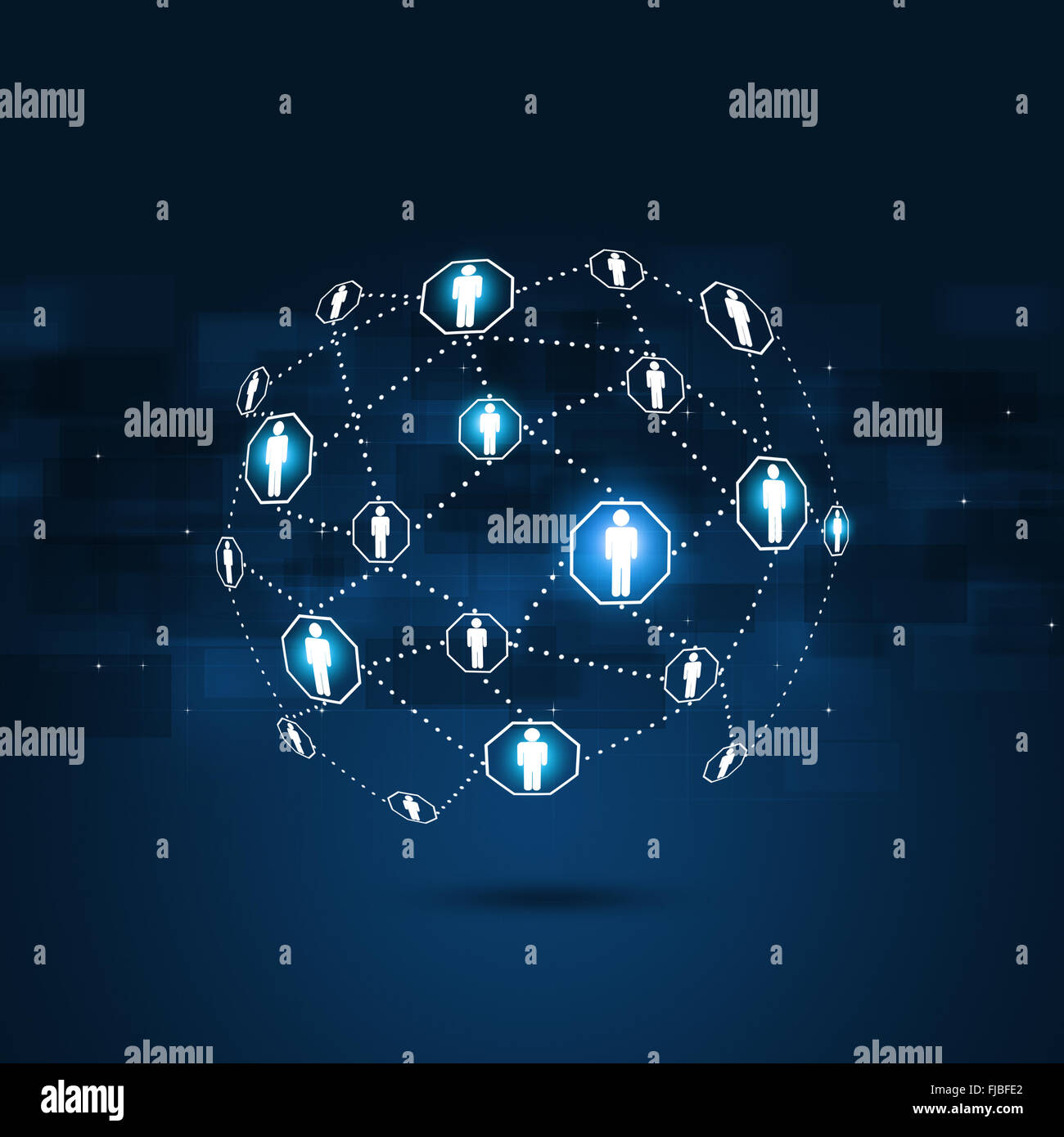 abstract technology global network communication blue background Stock ...