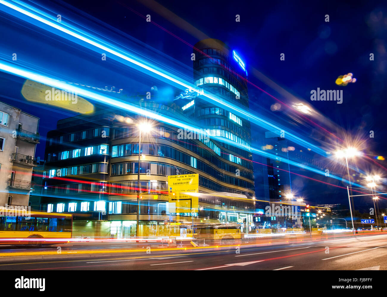 Warsaw sign road hi-res stock photography and images - Alamy