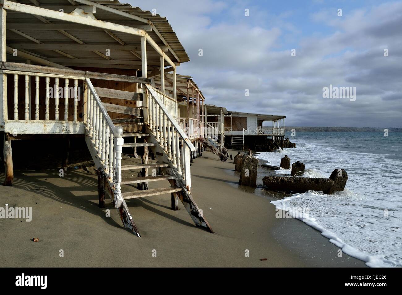 Traditional house - Beach in COLAN. Department of Piura .PERU Stock ...