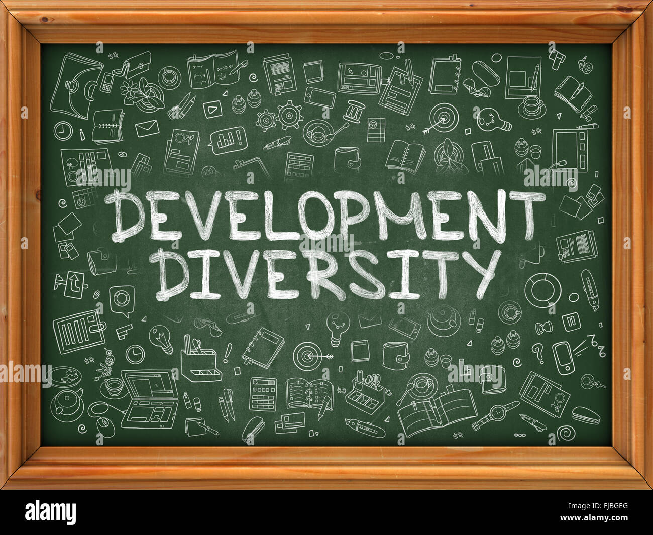 Development Diversity - Hand Drawn on Green Chalkboard Stock Photo - Alamy