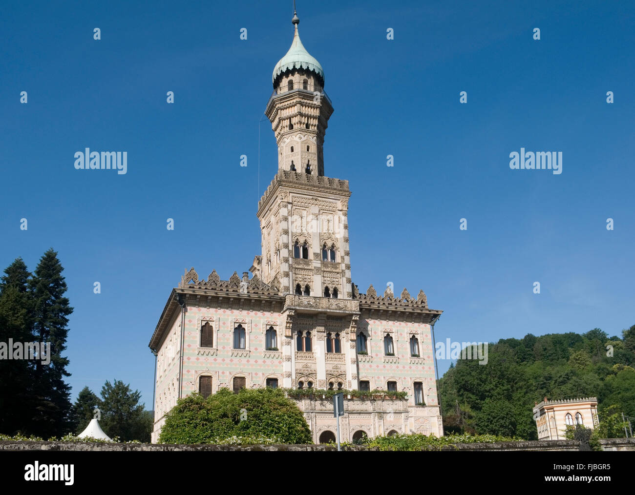 Villa Crespi Hotel, Lake Orta, Piedmont, Italy Stock Photo - Alamy
