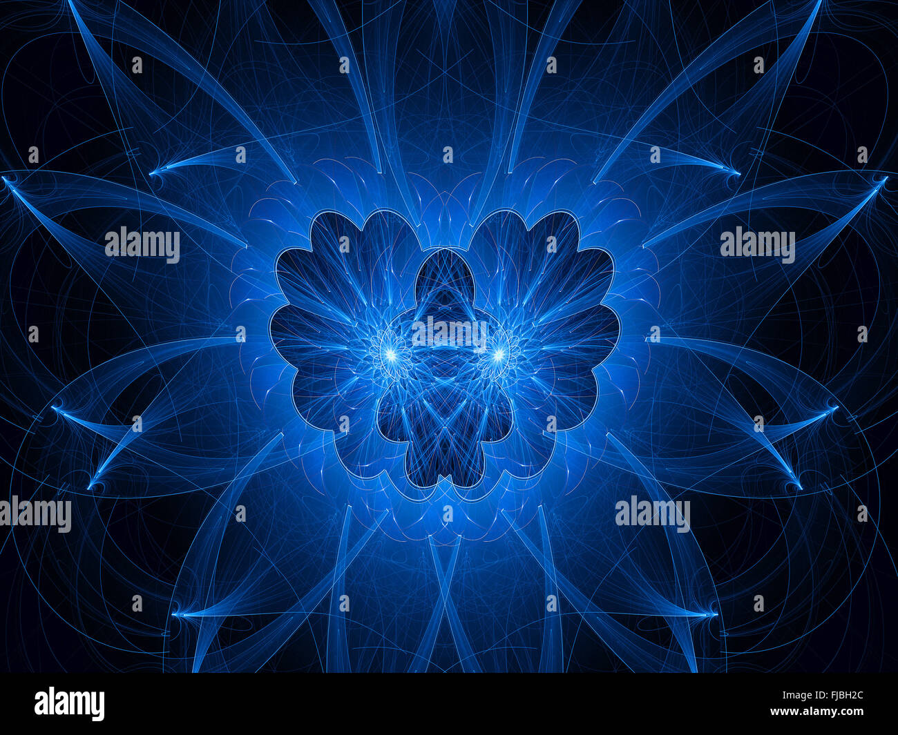 Blue healing angel, computer generated fractal background Stock Photo ...
