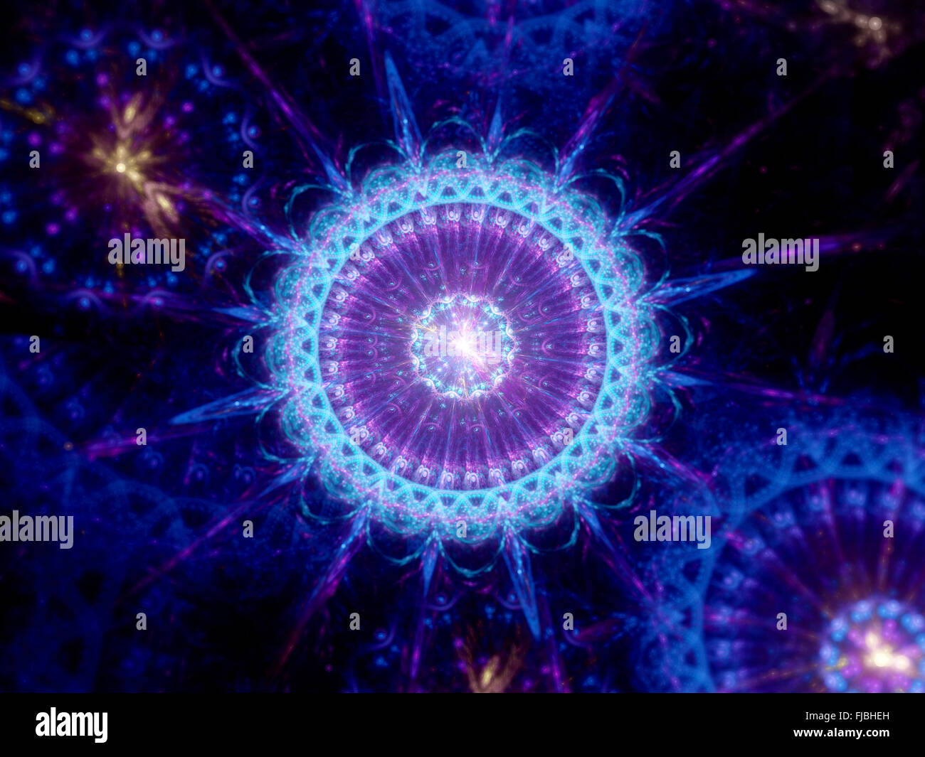 Bacteria, virus, cell 3d, computer generated fractal background Stock ...