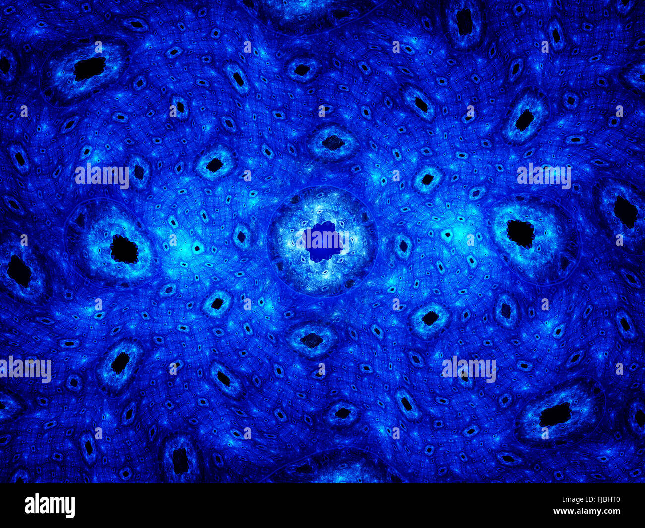 Blue glowing cells, computer generated fractal background Stock Photo ...