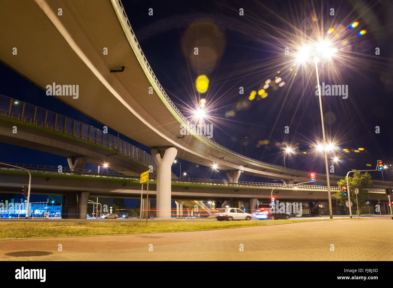 Bridge night highway lights hi-res stock photography and images - Alamy
