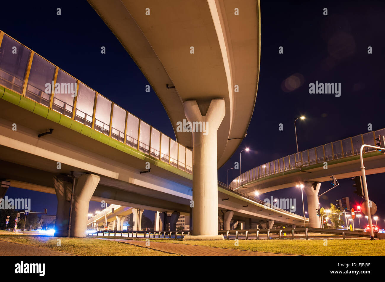 Road bridge light night hi-res stock photography and images - Alamy
