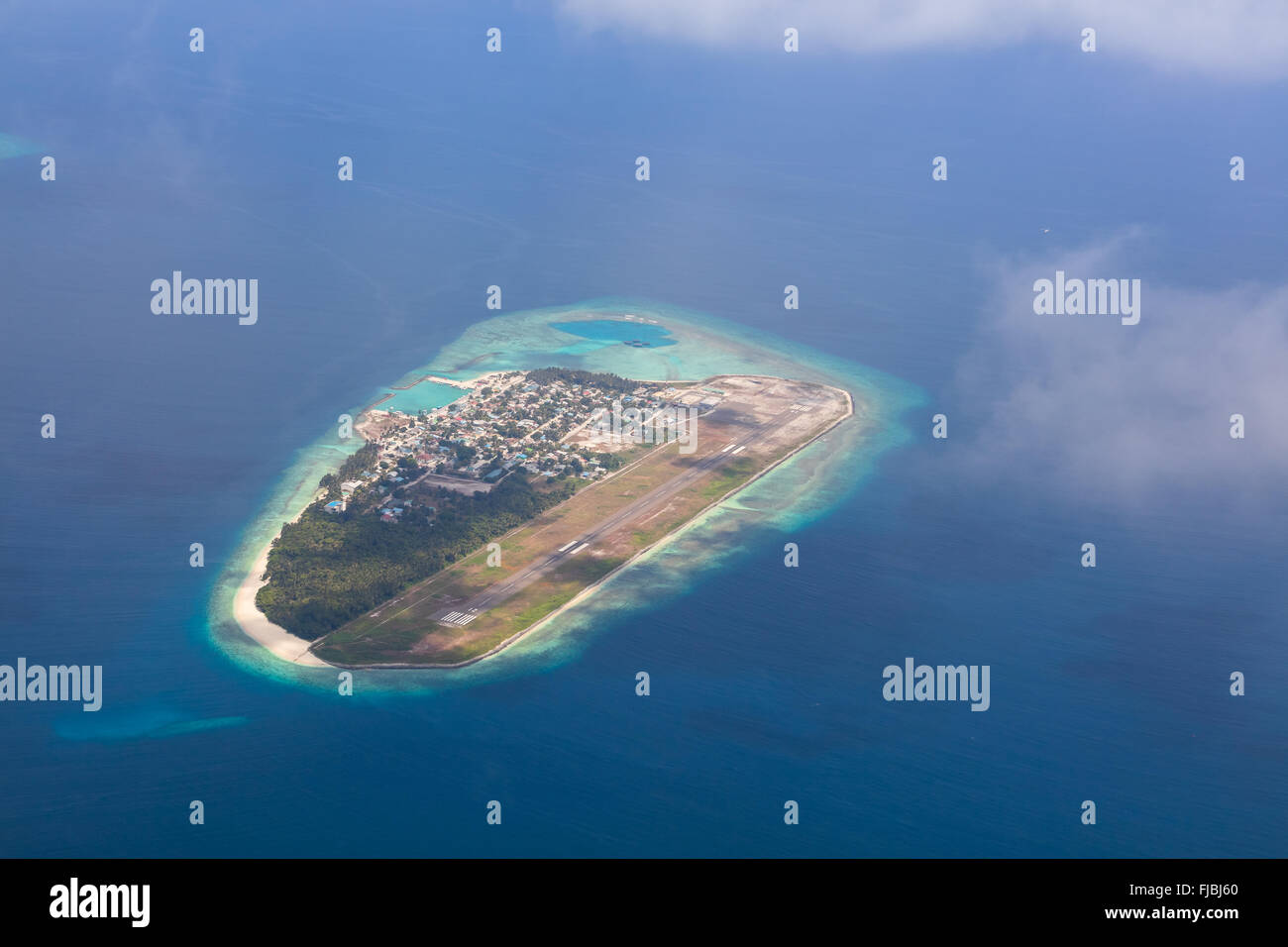 Aerial view of Maldives island Stock Photo - Alamy