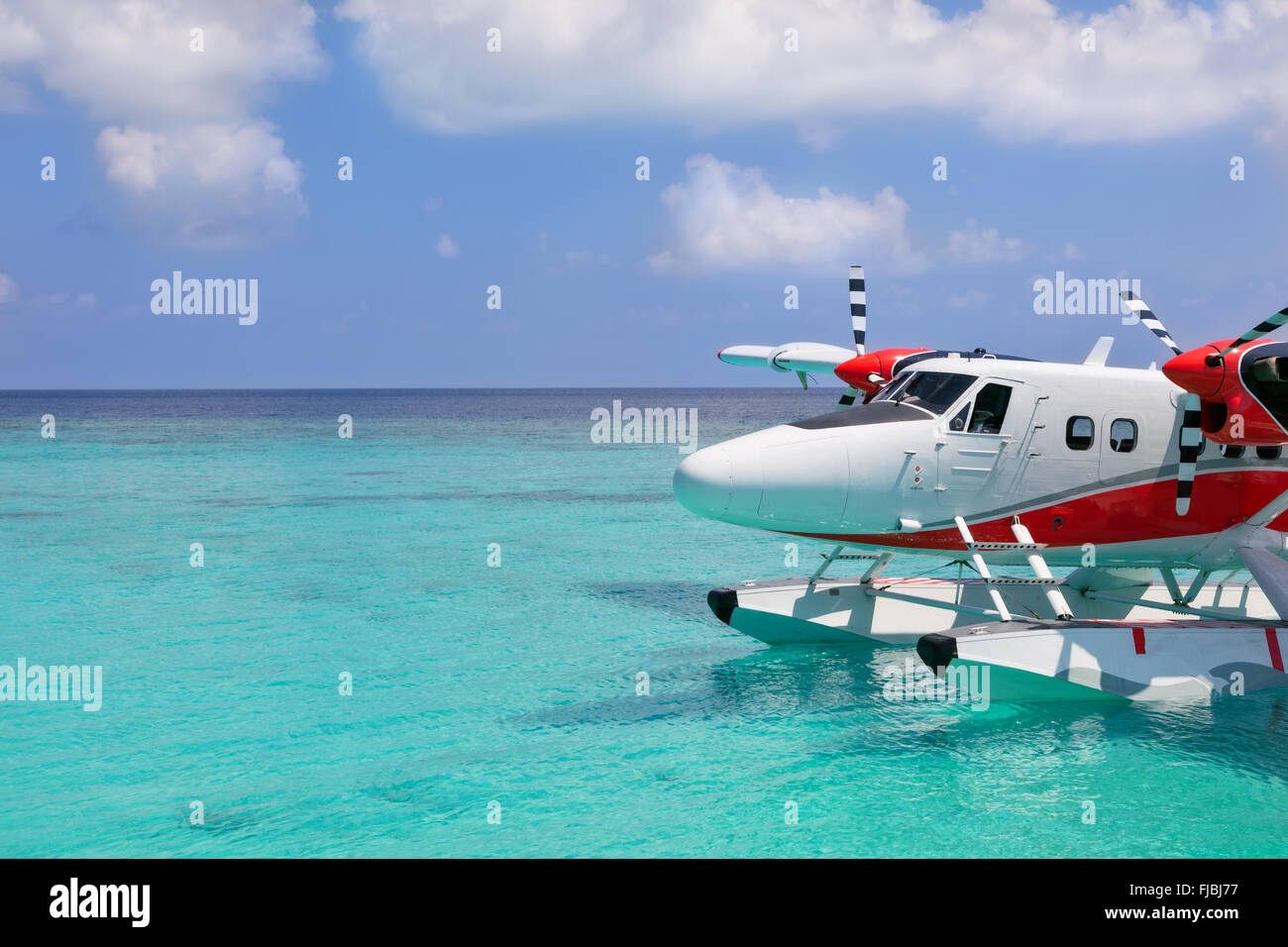 Detail of Maldives sea plane in Indian ocean Stock Photo - Alamy