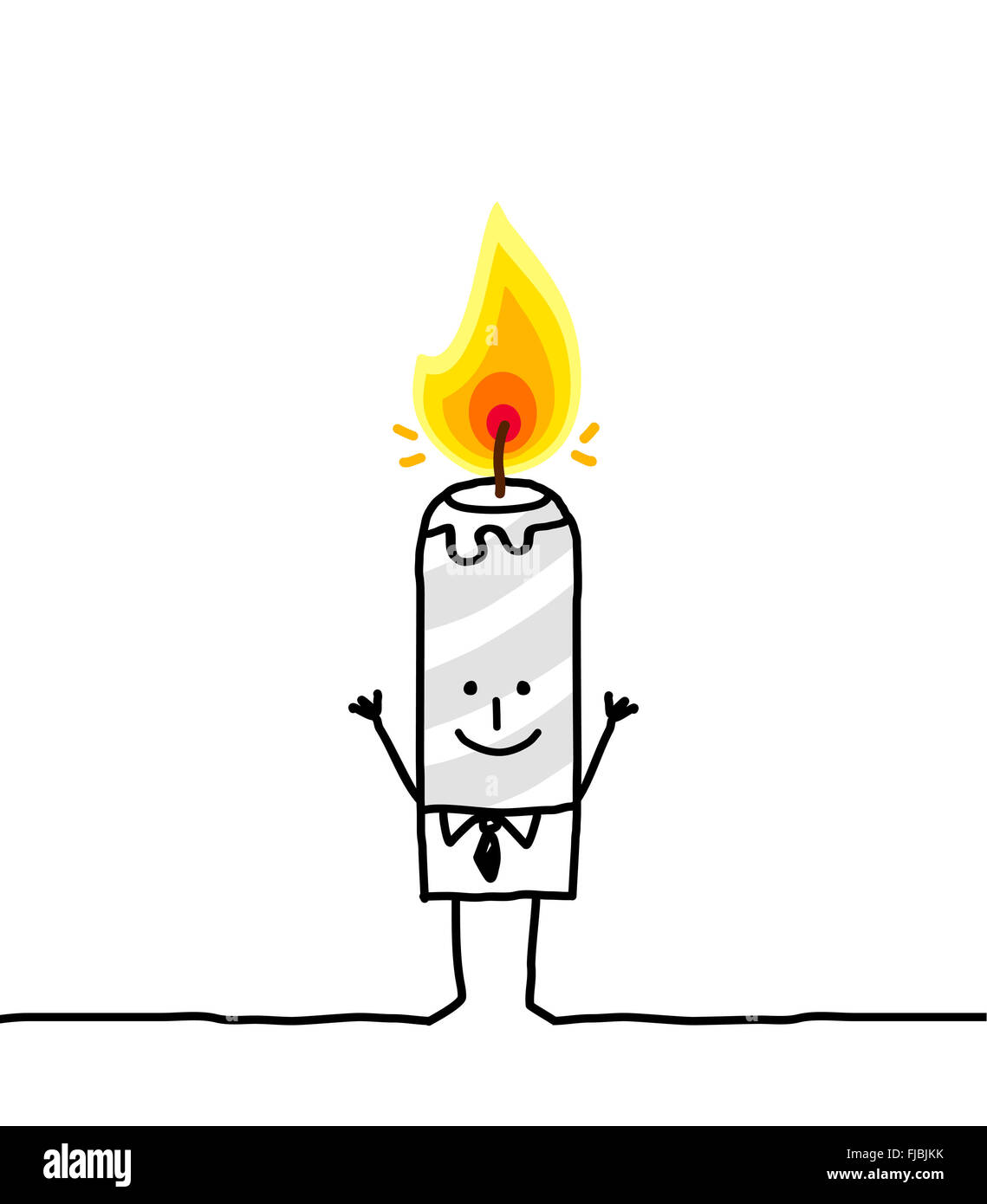 hand drawn cartoon characters - businessman candle Stock Photo - Alamy