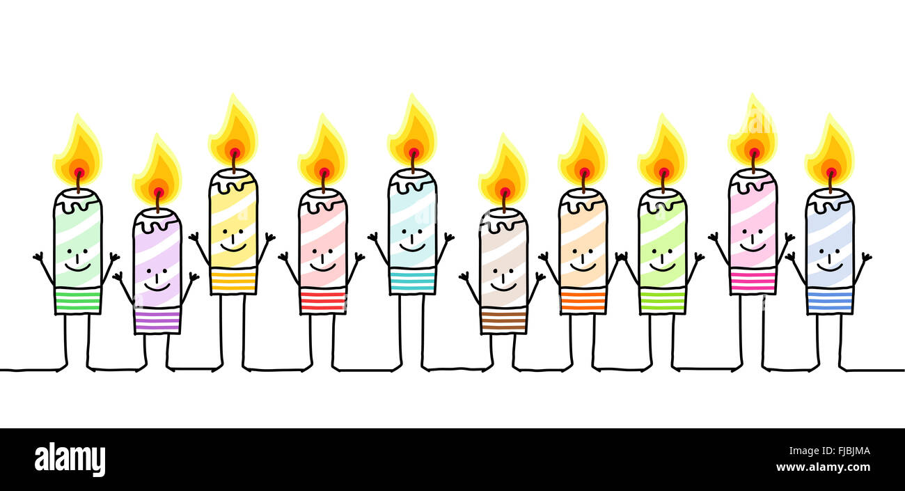 Cartoon candles Cut Out Stock Images & Pictures - Alamy