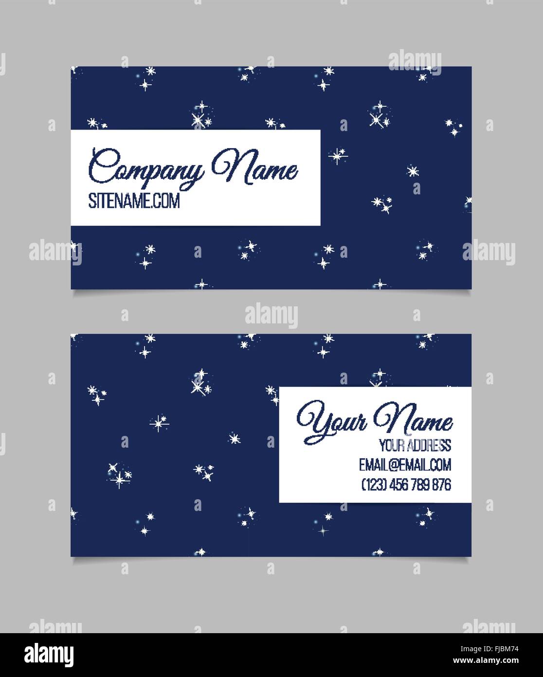 Business card template with stars Stock Vector Image & Art - Alamy