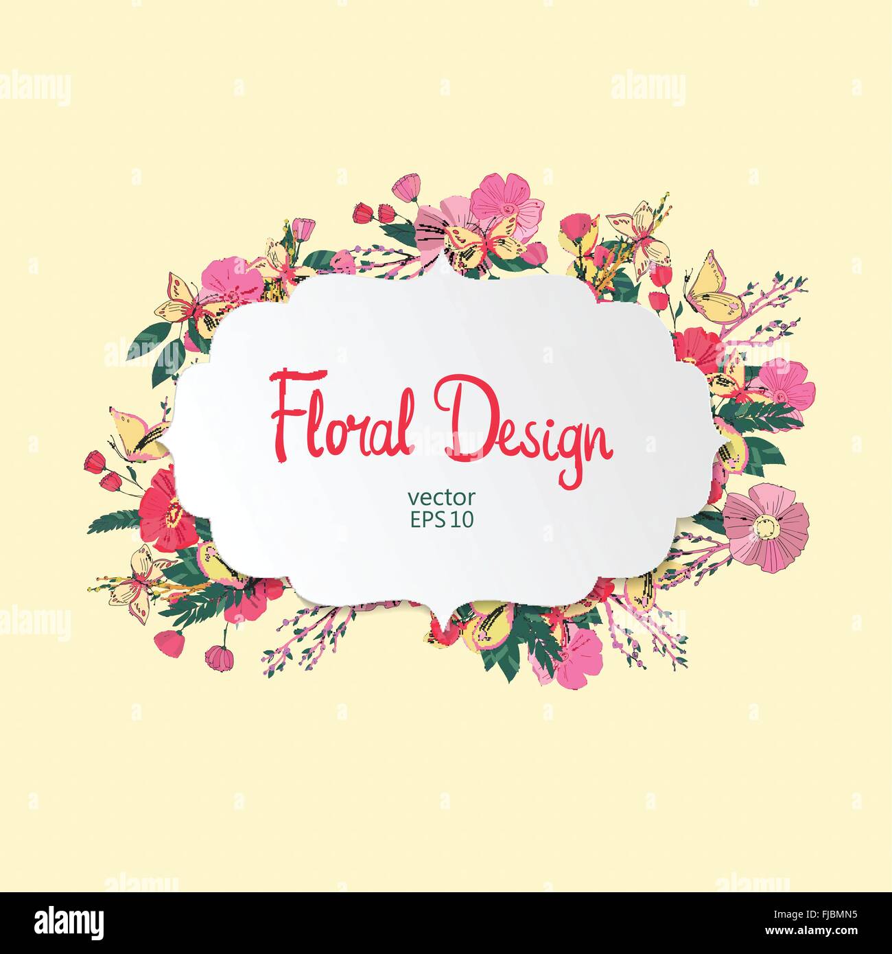 Vintage floral vector frame Stock Vector Image & Art - Alamy