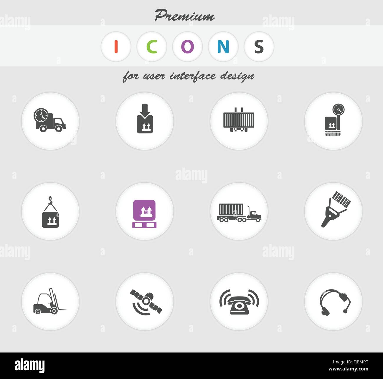 Logistics icons set Stock Vector Image & Art - Alamy