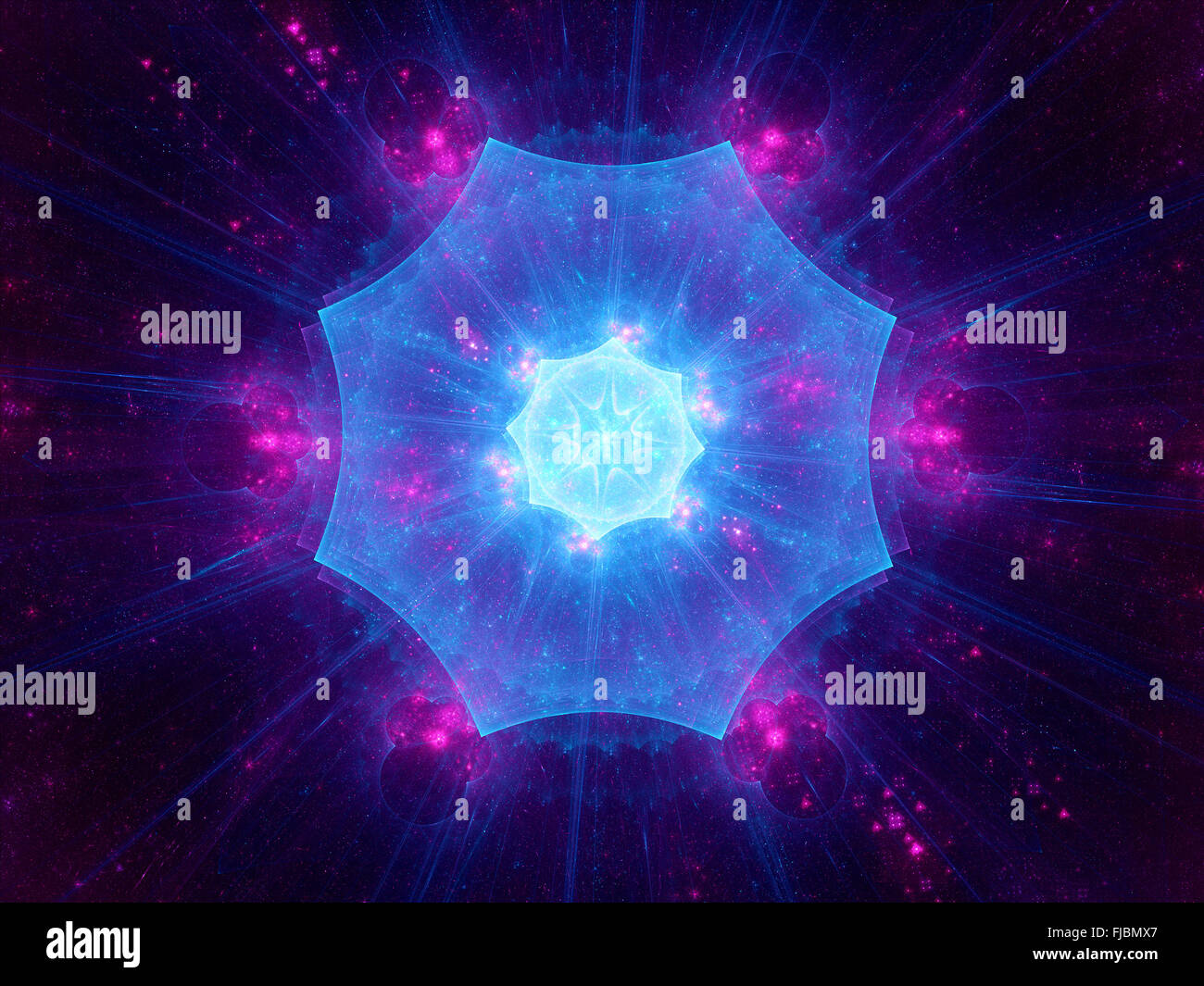 Magical space object, computer generated abstract background Stock ...