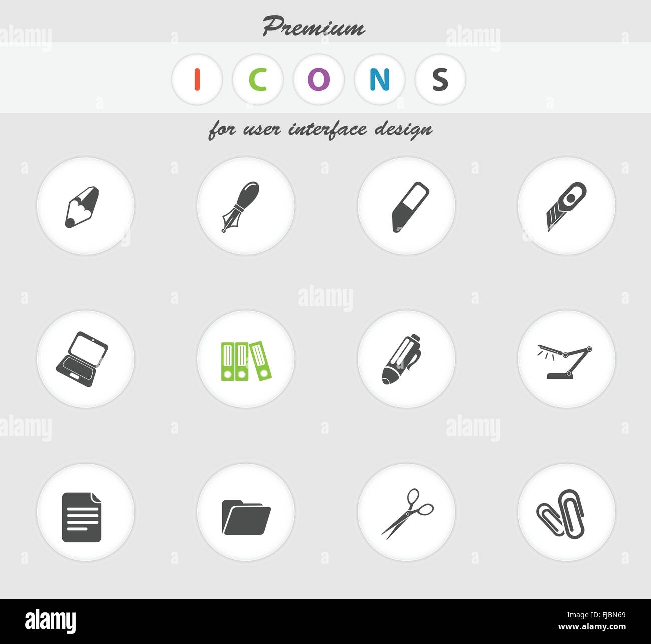 Office simply icons Stock Vector Image & Art - Alamy