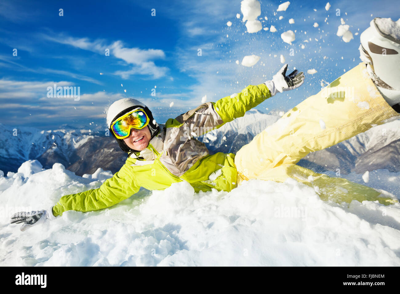 Skier 1 one snow hi-res stock photography and images - Alamy