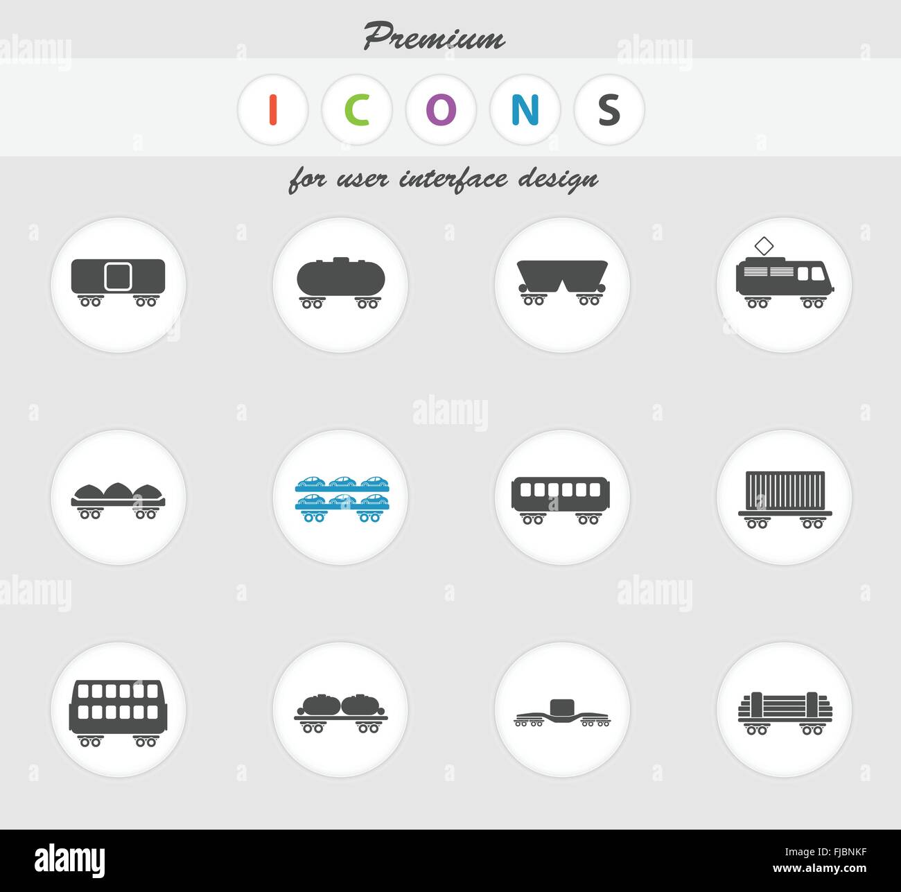 rail-freight traffic icons Stock Vector Image & Art - Alamy
