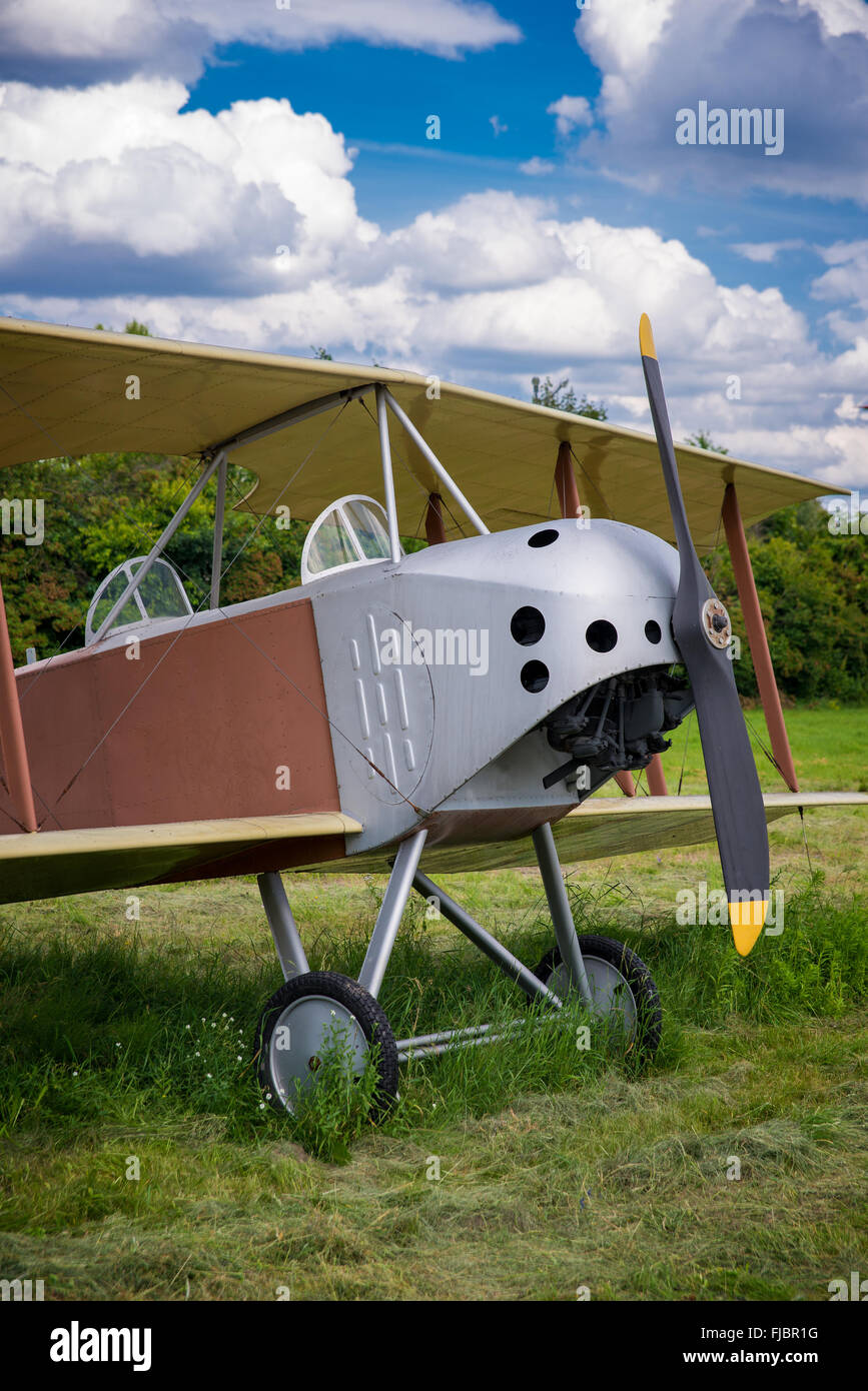 Yellow biplane old transport plane hi-res stock photography and images ...