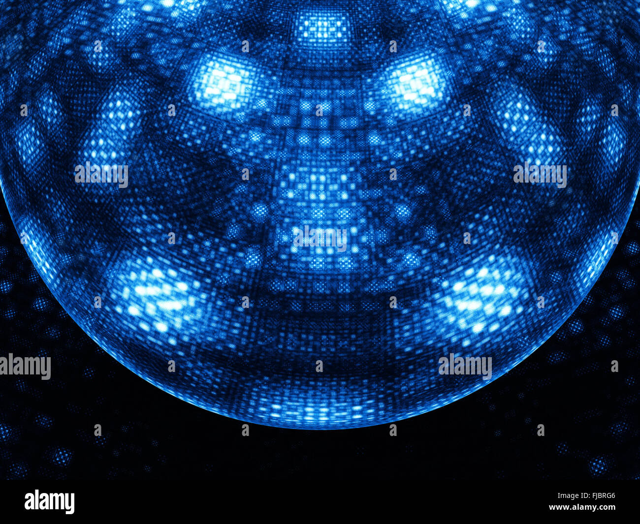 Blue sphere object, computer generated abstract background Stock Photo ...