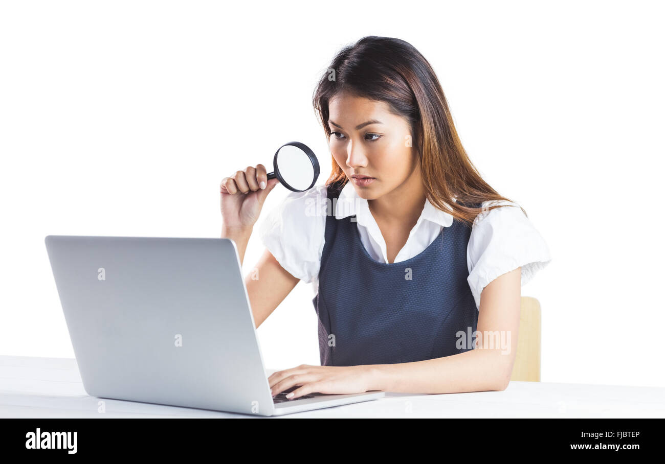 Magnifying glass computer screen hi-res stock photography and images ...