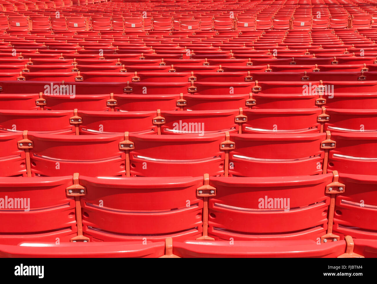 Red seats in Chicago Stock Photo - Alamy