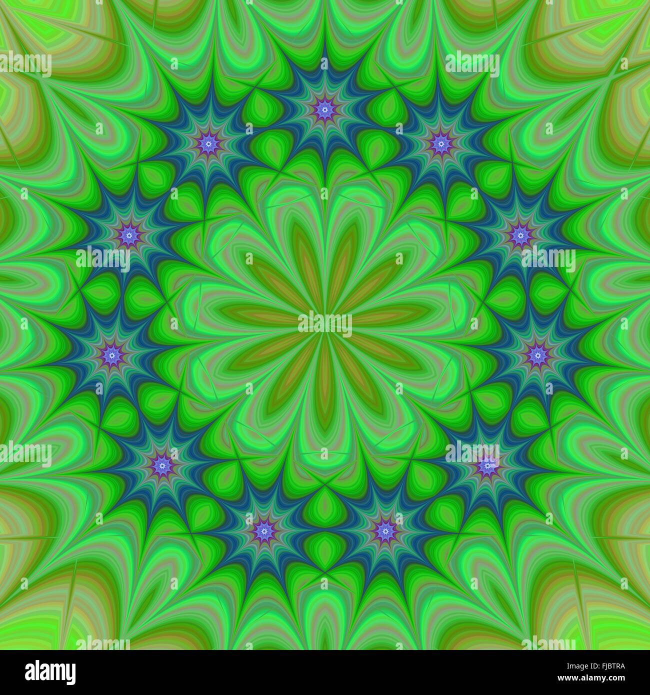 Green abstract floral kaleidoscope background Stock Vector Image & Art ...
