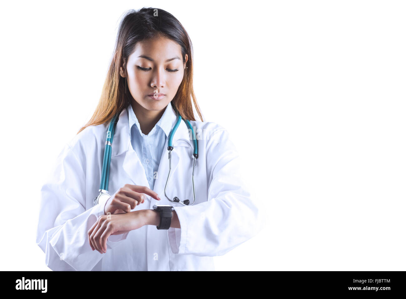 Doctor using device hi-res stock photography and images - Alamy