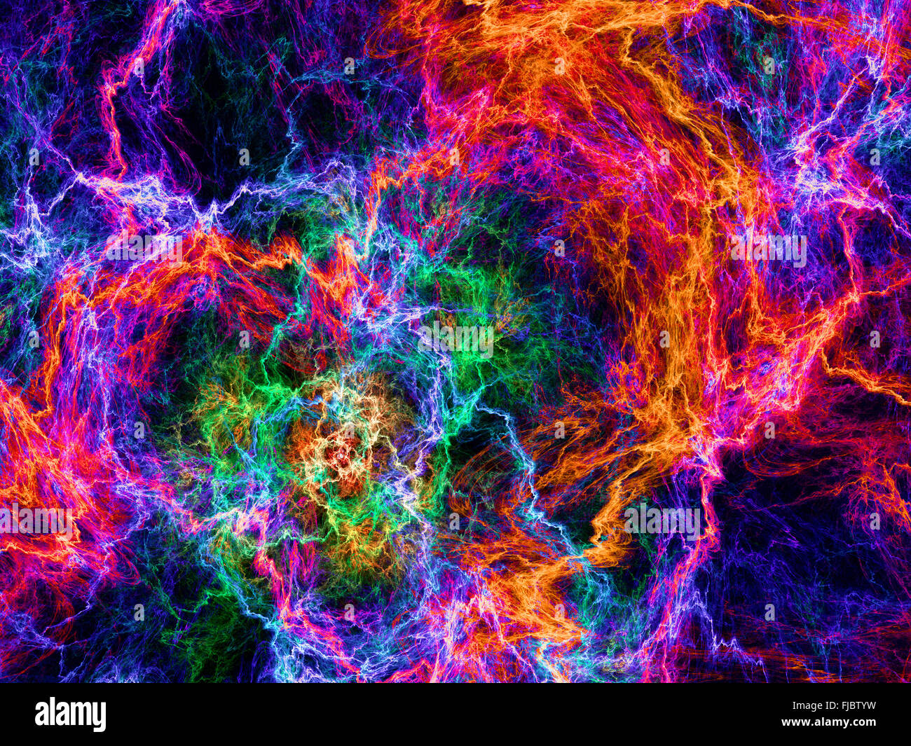 Colorful plasma in space, computer generated abstract background Stock ...