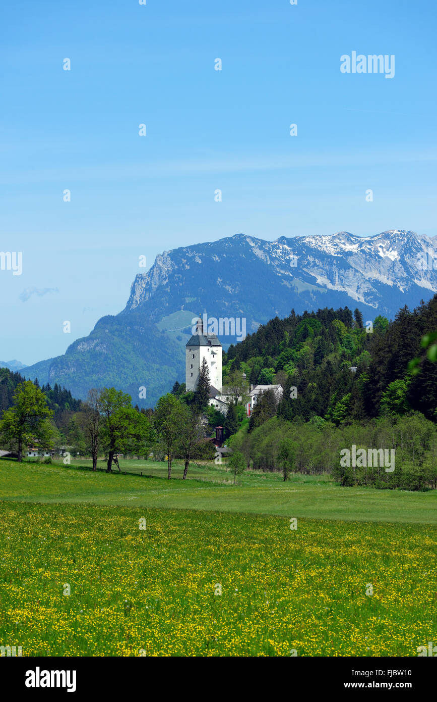 Mariastein with pilgrimage church and bergfried or keep in Kufstein ...