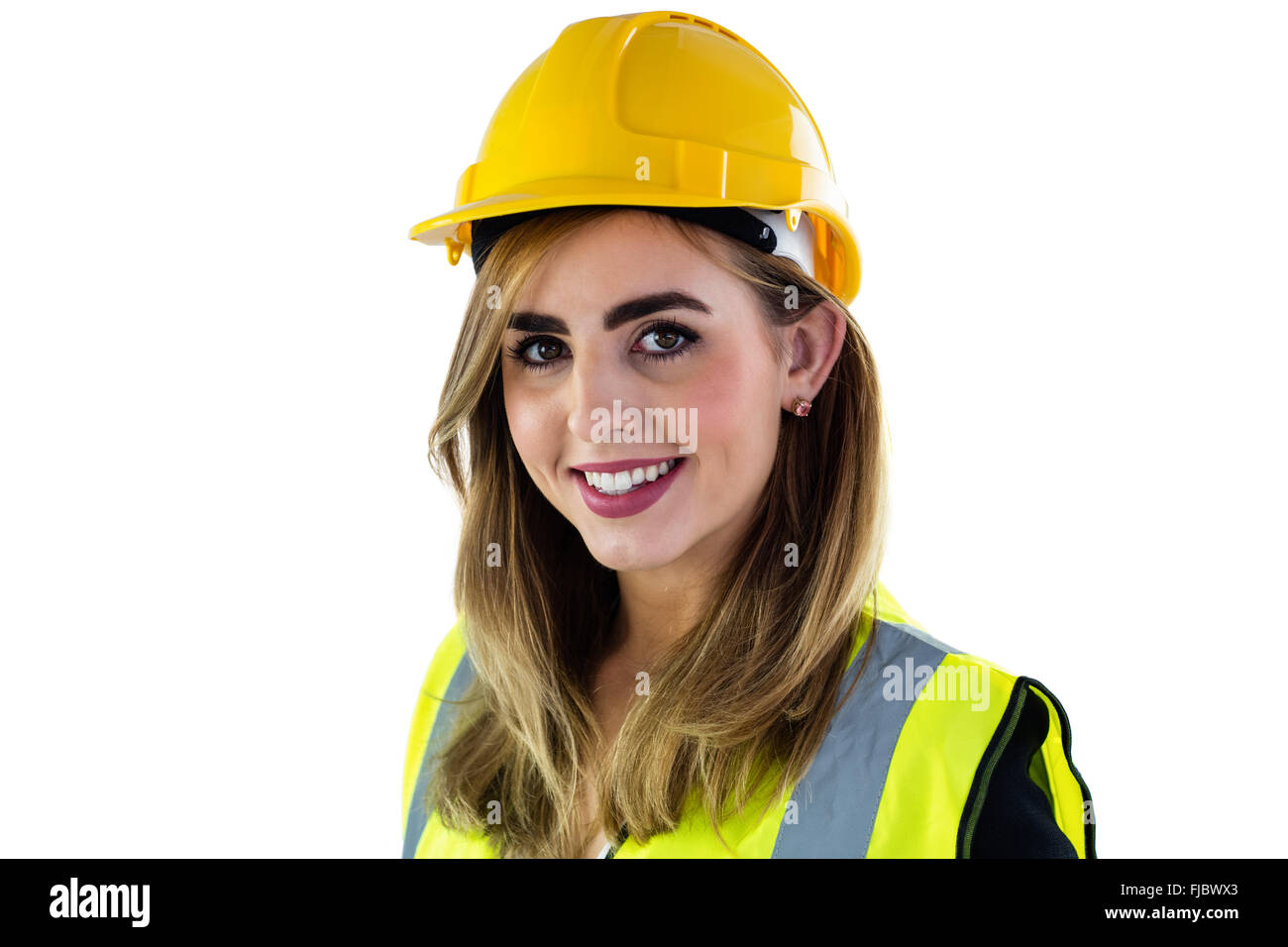 Portrait woman wearing hardhat hi-res stock photography and images - Alamy