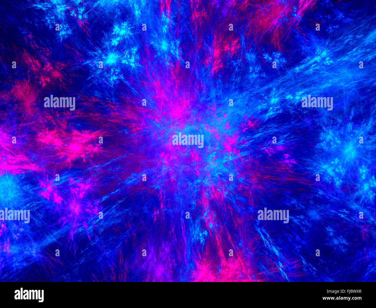 Blue and pink chaotic world, computer generated abstract background ...