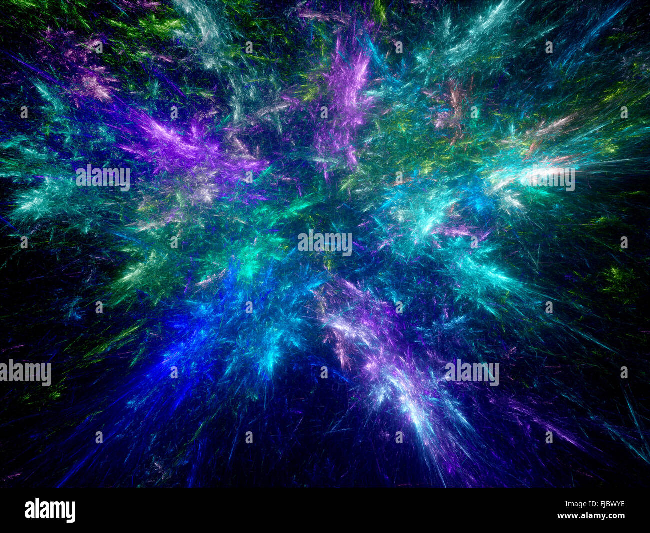 Colorful magical glowing explosion, computer generated abstract ...