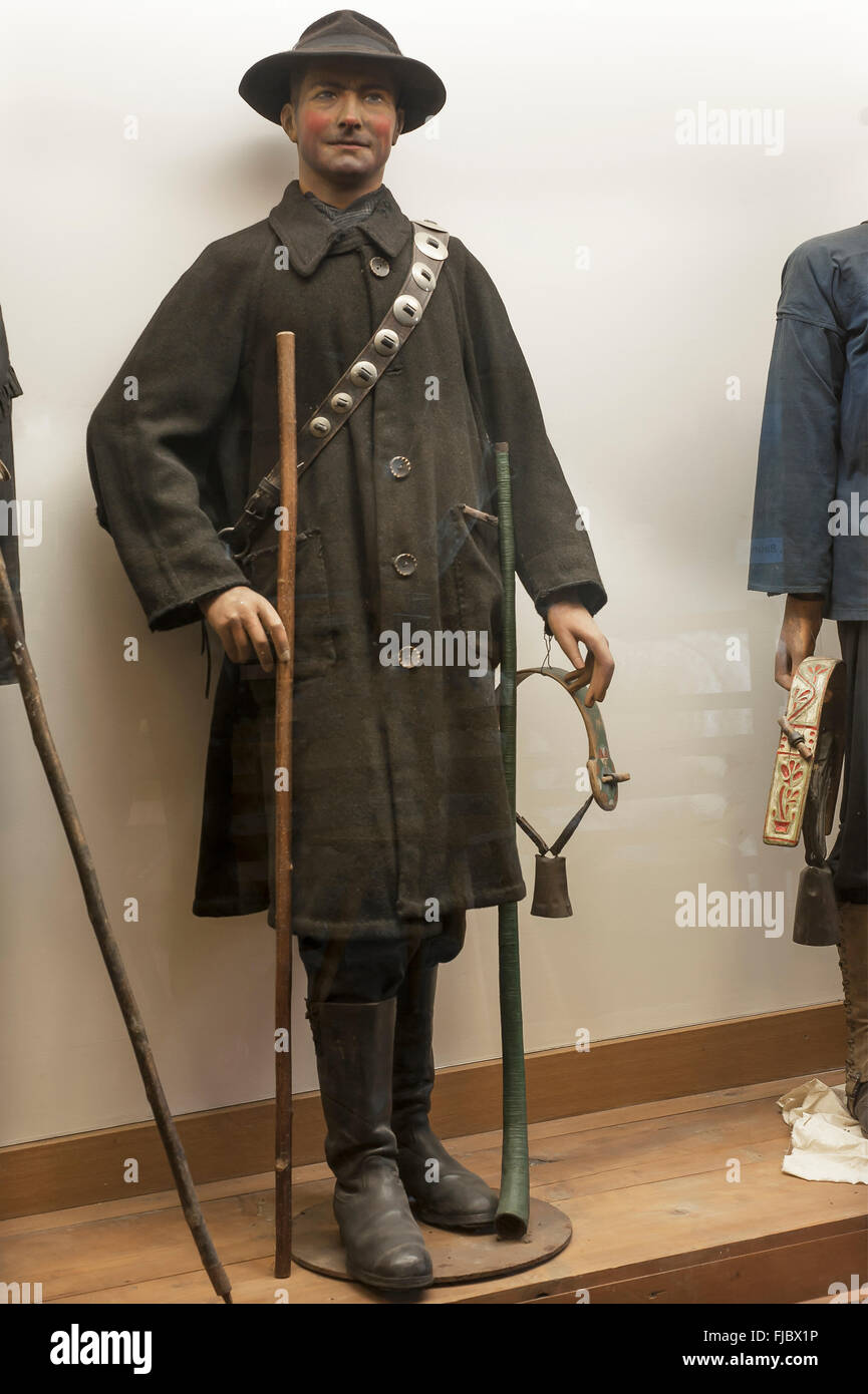 Figure of a shepherd from Thuringia in a showcase, Deutsches ...
