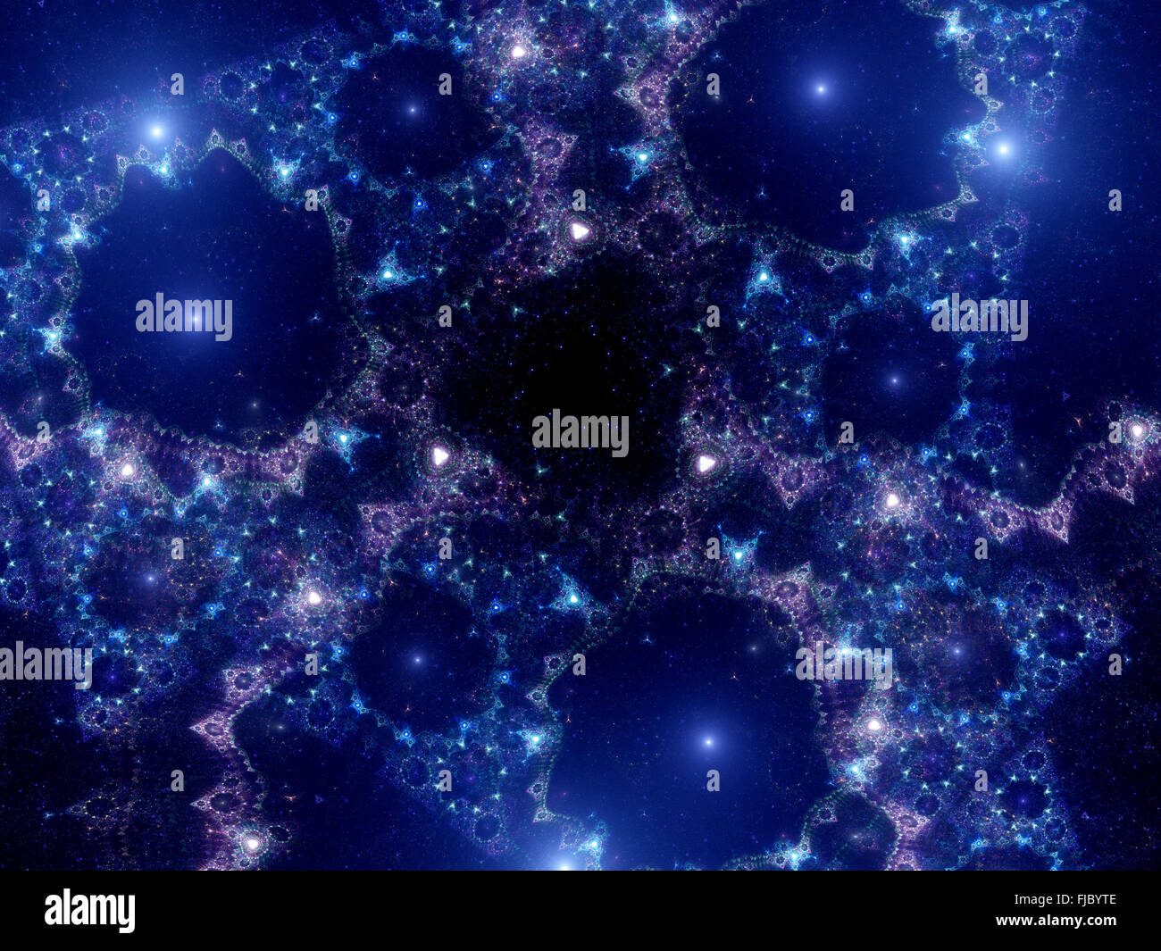 Colrful glowing mystery in space, computer generated abstract ...