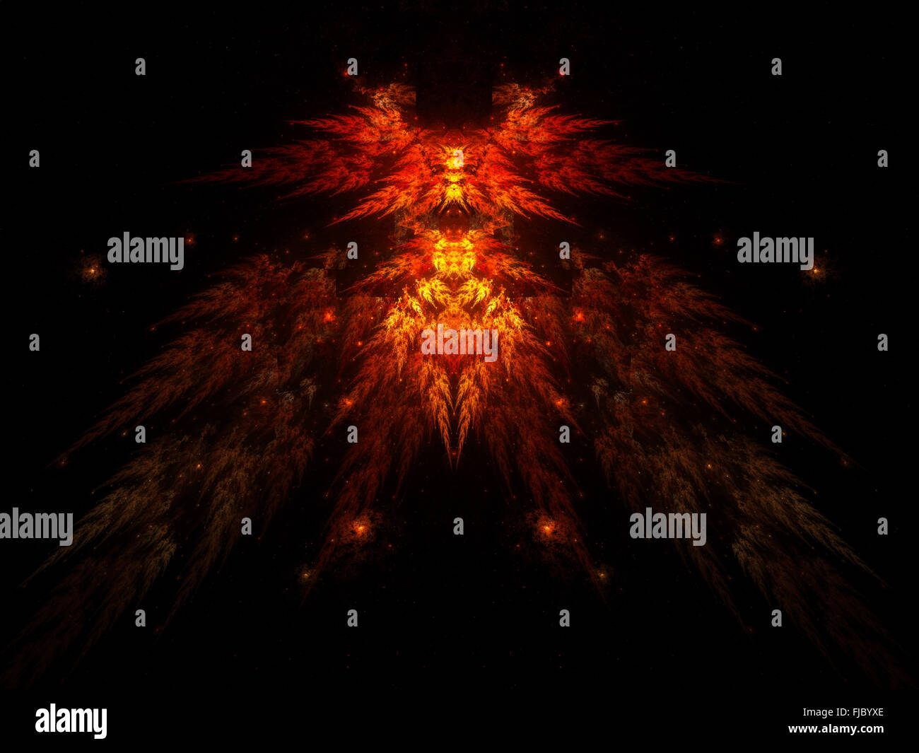 Devil shape fractal, computer generated abstract background Stock Photo ...