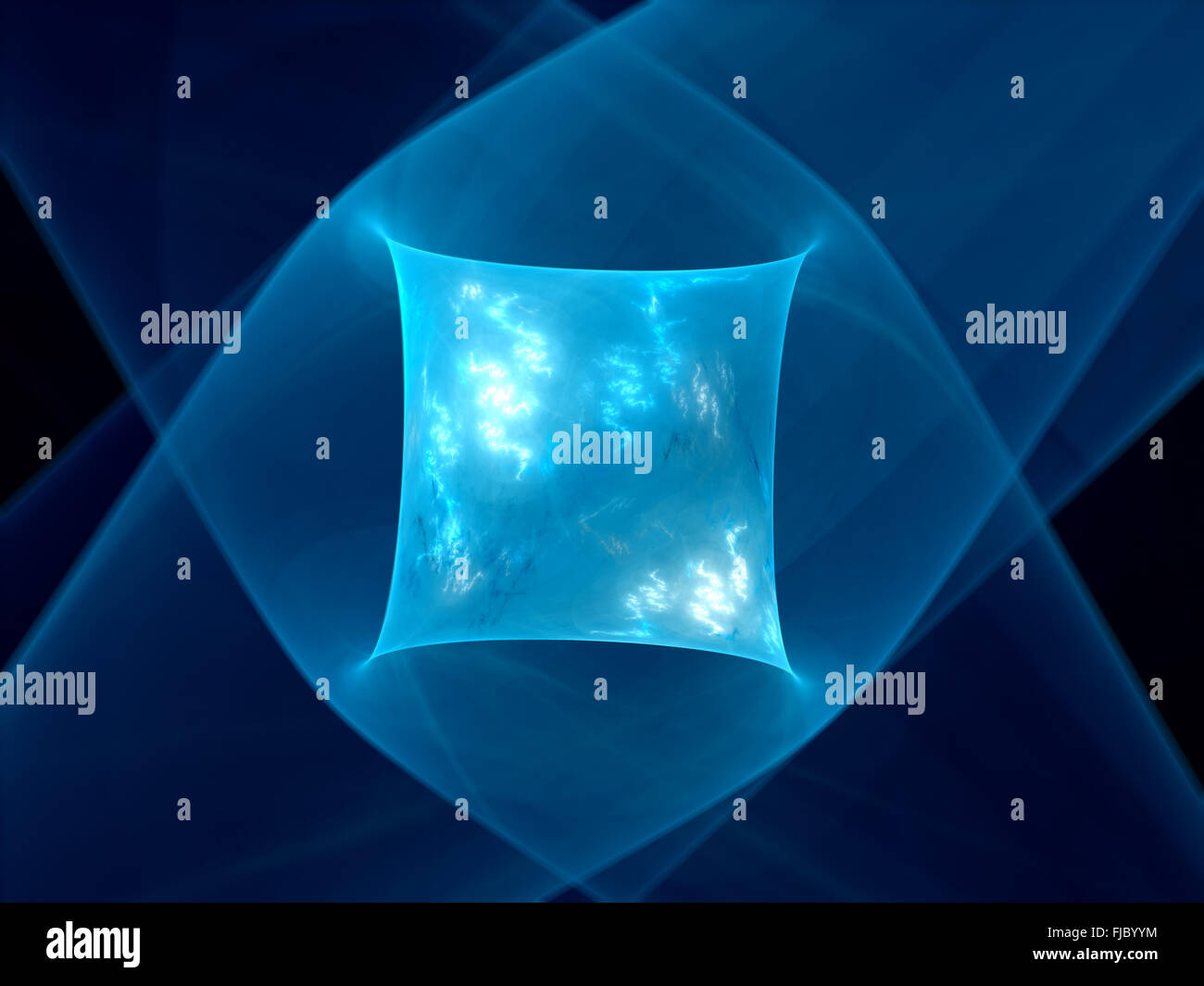 Square shape plasma, high energy field, computer generated abstract ...