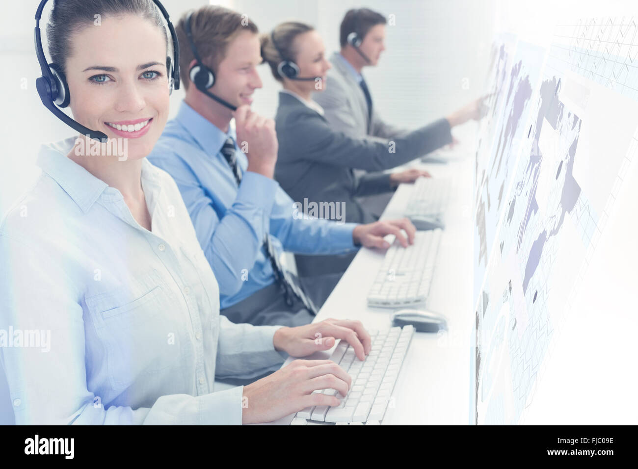 Composite image of business interface Stock Photo - Alamy