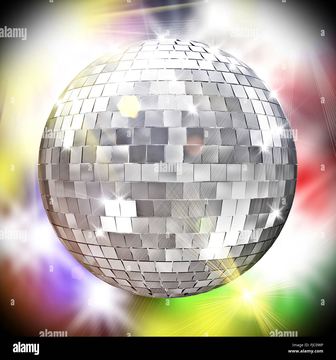 disco mirror ball 3d image Stock Photo - Alamy