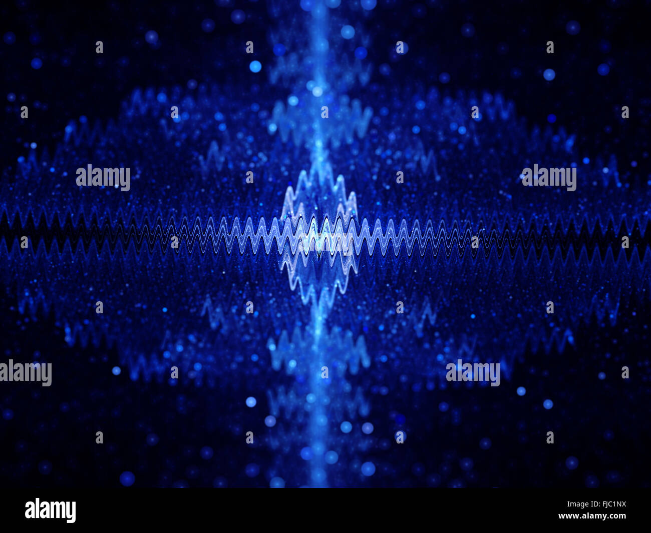Signal from space, wave shape, computer generated abstract background ...