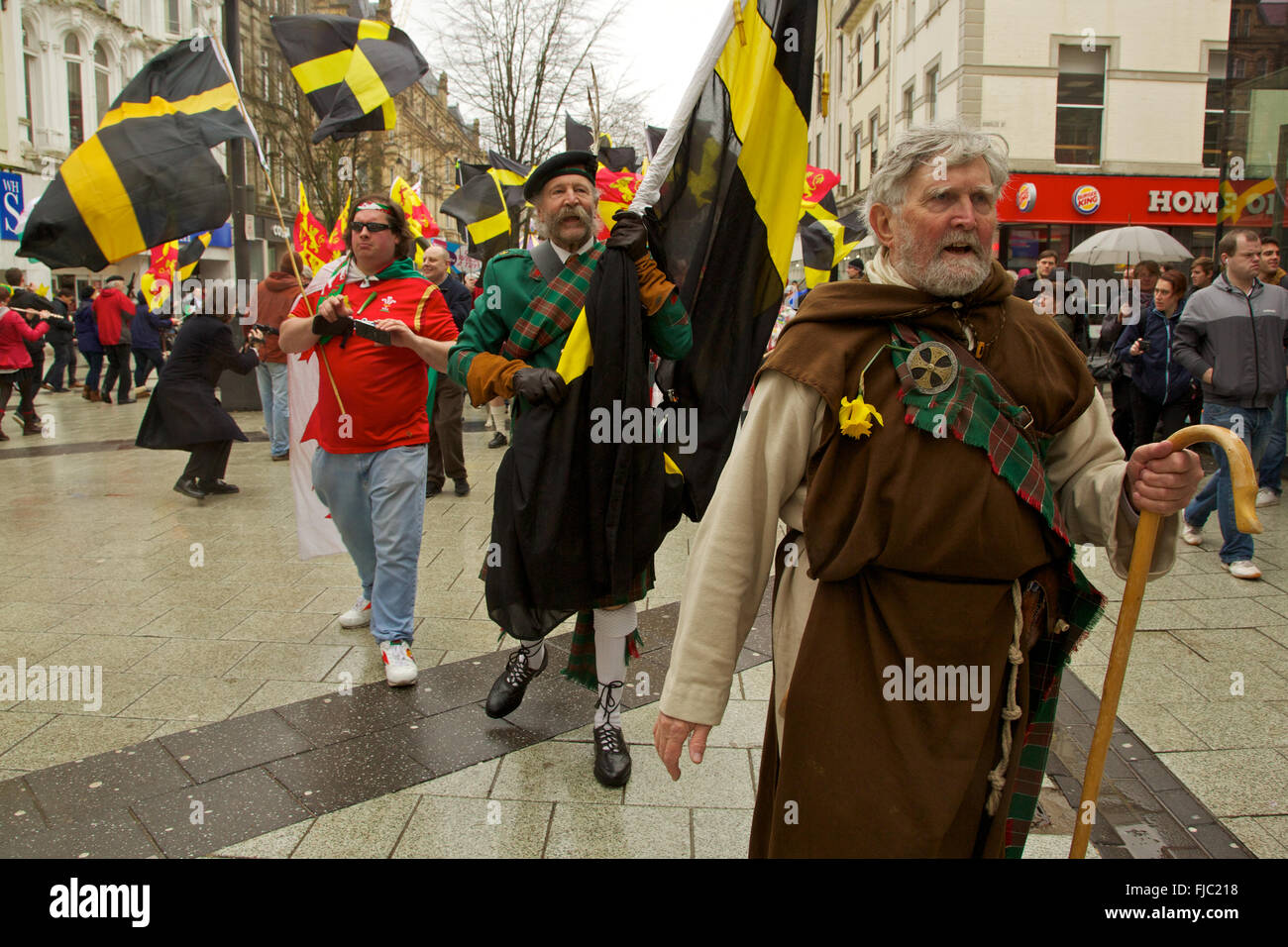 Cardiff, Wales, UK, 1st March 2016.Modern day Saint David, the patron ...