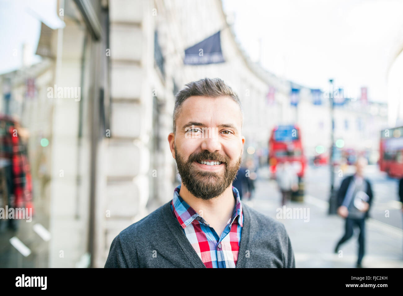 Hipster man in the streets of London, sunny day Stock Photo - Alamy